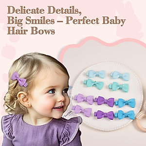 Ruyaa 50 Pieces 25 Colors Fully Lined No Slip Hair Clips, Barrettes, Hair Accessories for Girls, Toddlers, Infants (Candy Colors 50pcs)