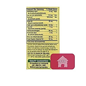 Hair, Skin & Nails Extra Strength Bundle. Includes One Bottle of Spring Valley Hair, Skin & Nails Extra Strength - 5,000 Mcg, 120 Count and a STS Fridge Magnet!