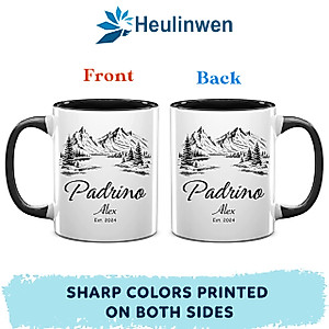Heulinwen Godparents Proposal Gifts, Madrina and Padrino Coffee Mugs Set of 2, Quieren Ser Mis Padrinos De Bautizo, Padrinos De Bautizo Propuesta, Quieres Ser Mi Madrina De Bautizo (Est 2023)