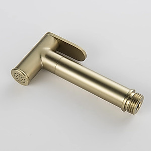 Toilet Shower Kit, Wall Mount Portable Bidet Toilet Faucets Kit Wall Mounted Brass Handheld Bidet Sprayer for Women