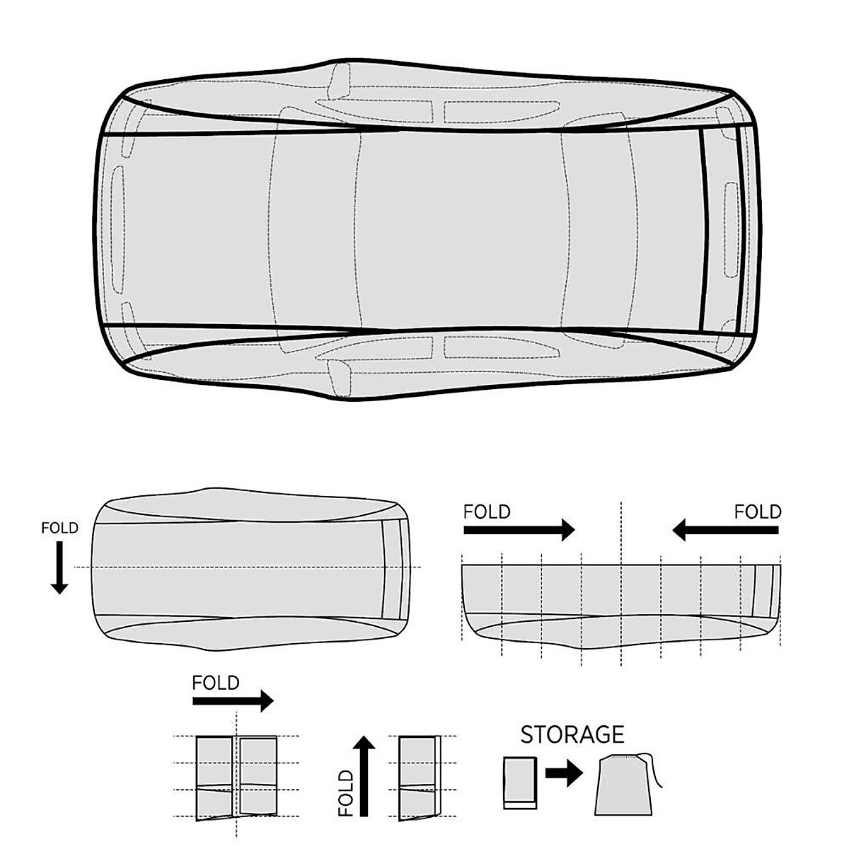 Motor Trend All Season WeatherWear 1-Poly Layer Snow proof, Water Resistant Car Cover Size XL1 - Fits up to 210" - CC-544+LOCK , Silver