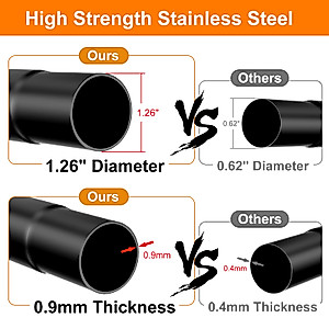 Closet Rod, 63-70 Inch Adjustable Closet Rods for Hanging Clothes, 100lb Load Bearing Heavy Duty Closet Poles, Black Metal Closet Bar for Wardrobes, Windows Space Saving