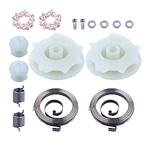 CDIYTOOL Chainsaw Recoil Starter Pulley Spring Kit for Po-Ulan PP4218 PP4620AV PPB4018 SM4218AV Chain Saw 530071966 with Recoil Spring W/Hub, Starter Rope, Bolt w/Washer Replacement Parts