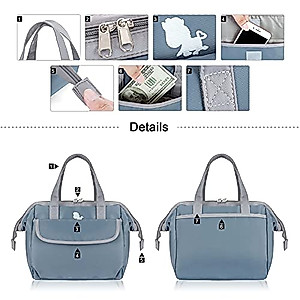 HUA ANGEL Insulated Cooler Lunch Bag - Large Waterproof Adult Lunch Tote Bag Soft Cooling Lunch Box Organizer for Office Work School Picnic Beach Workout