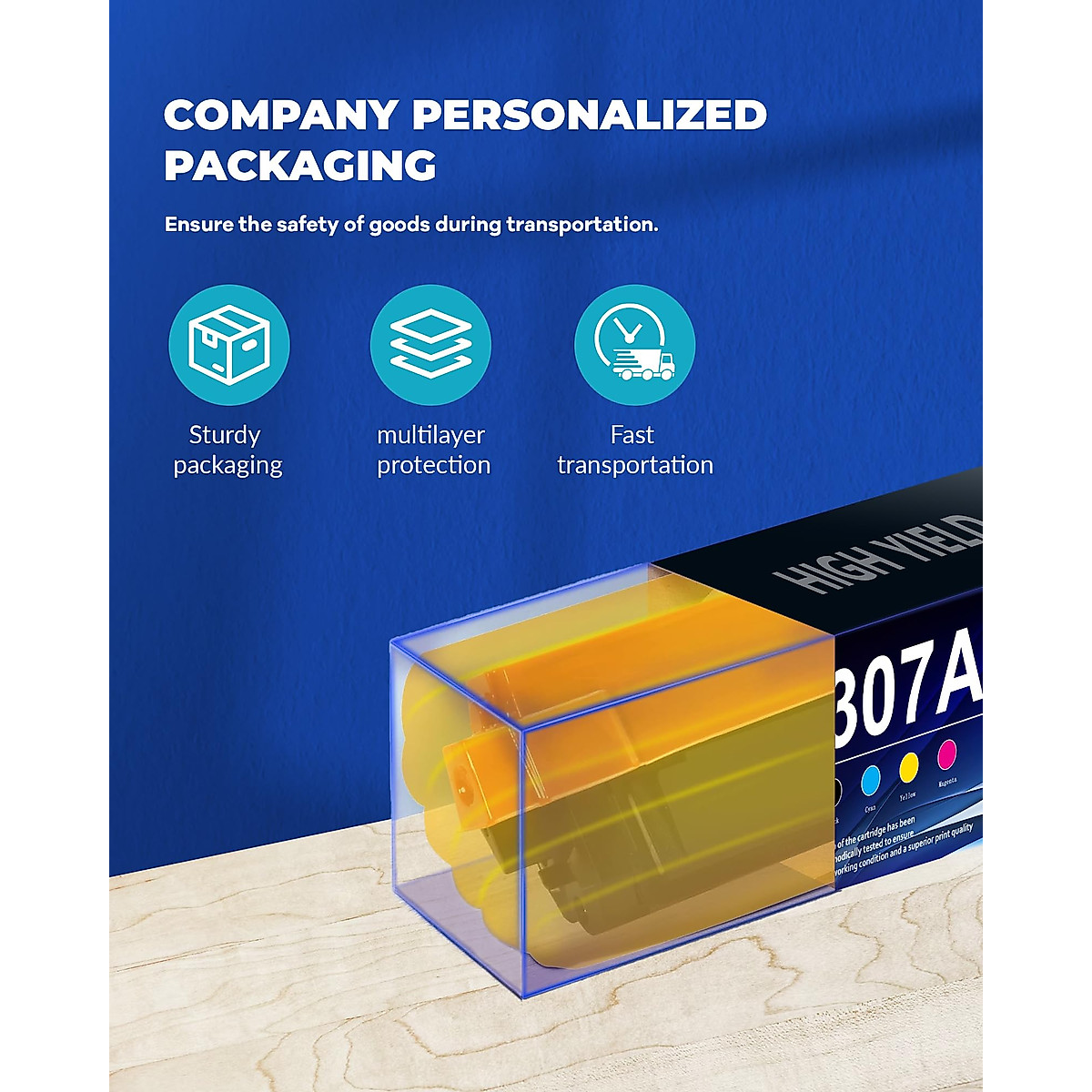 4 Pack (1BK+1C+1Y+1M) 307A | CE740A CE741A CE742A CE743A Remanufactured Toner Cartridge Replacement for HP Color Professional CP5225 CP5225n CP5225dn Printer -by Leadyink