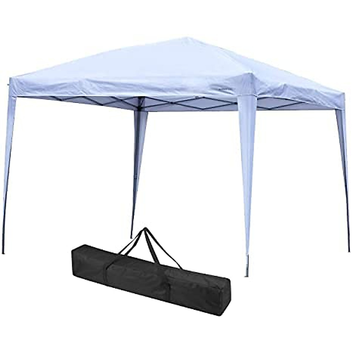 10 x 10 ft Pop-Up Canopy Tent Gazebo for Beach Tailgating Party White