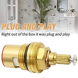 UOIENRT 45882000 Hot Right Stop Ceramic Cartridge, Replacement for Kitchen and Lavatory Models and 1/2-Inch Wall Mount Valves, Replaces 45882000