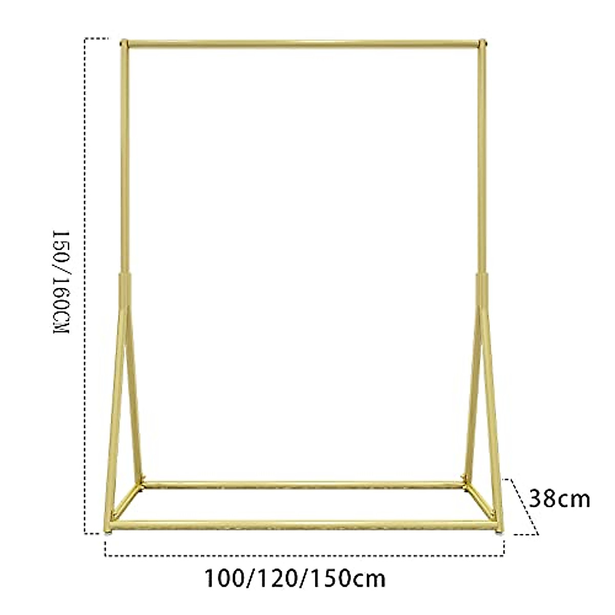 NEOCHY Clothing Display Racks, Iron Heavy-Duty Hangers, Open Child Clothing Store Display Racks/Golden/100X40X150Cm