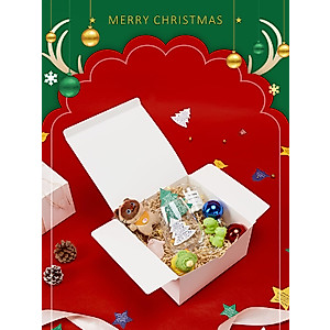 Eupako 8x8x4 Gift Boxes 10 PCS and 5x5x3.5 Gift Boxes 25 PCS, White Gift Boxes with Lids, Paper Cardboard Gift Box for Bridesmaid Proposal Gifts, Wedding, Birthday, Crafting, Graduation, Holiday