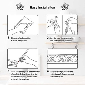 Nespresso Pods Holder for Coffee Pod Holder, k-Cup Organizer Storage on Coffee Bar Accessories And Organizer Wall Mount Under Cabinet Coffee Maker