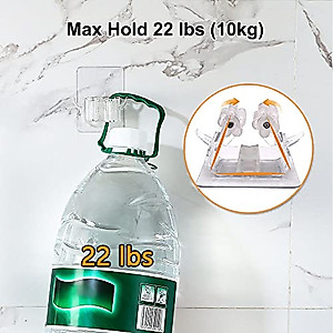 Broom Holder Wall Mount - 2 Pack Adhesive Mop and Broom Holder Wall Mount with Hooks Design, Broom Organizer Wall Mount, Broom Hanger and Mop Organizer Wall Hanging for Home, Kitchen, and Garage