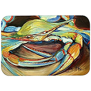 Caroline's Treasures JMK1096LCB Blue Crab Glass Cutting Board Large Decorative Tempered Glass Kitchen Cutting and Serving Board Large Size Chopping Board