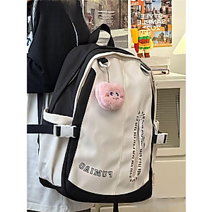irLocy Y2K Backpack Cute Aesthetic Backpack Preppy Backpack Aesthetic Supplies Cute Kawaii Backpack Y2K Accessories (black)