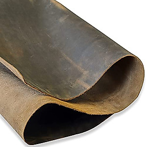Toprank Genuine Leather Sheets for Crafts 12''X12'' Precut Full Grain Leather Tooling Leather (1.6mm) Cowhide Leather Pieces Square, Sand