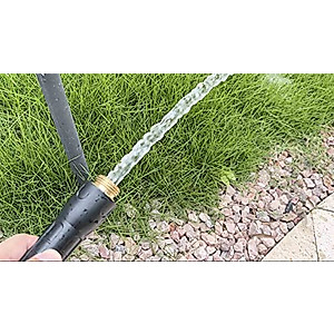 SANFU Hybrid Garden Water Hose 5/8 IN X 25 FT, 180PSI, Heavy Duty, Lightweight, Flexible Non-Kinking with Swivel Grip Handle Female and 3/4" GHT Solid Brass Fittings, Drinking Water Hose For RV, Azure