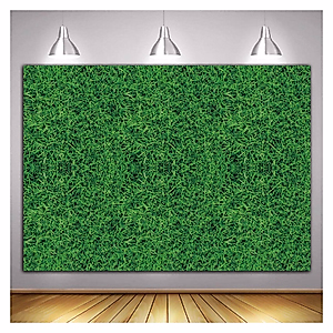 Nature Green Grass Photography Backdrops Spring Realistic Grass Lawn Photography Backgrounds Newborn Baby Shower Wedding Birthday Party Decoration Studio Props Cake Table Booth Banner 7x5ft