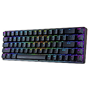 Golanhome Portable RGB Gaming Office 60 Percent Mechanical Keyboard USB 68 Keys Backlit Anti-ghosting Keyboard for PC Laptop(Blue Red Brown Switch) (Brown Switch)