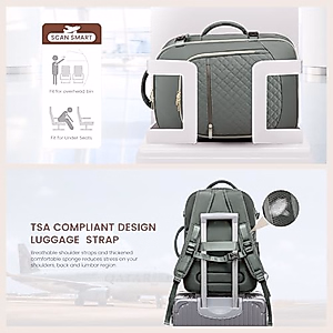 LOVEVOOK Travel Backpack for Women, Carry on Backpack Personal Item Travel Bag, 40L Travel Backpack Carry on Flight Approved, 17 Inch Waterproof Laptop Daypack for Weekender Gym Hiking