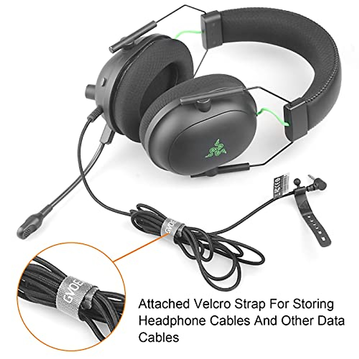 GVOEARS Replacement Ear Cushions for Razer BlackShark V2 / BlackShark V2 Pro Gaming Headset, Mesh Fabric Ear Pads Earmuffs Softer Memory Foam Noise-isolating Ear Cups Easy Installation