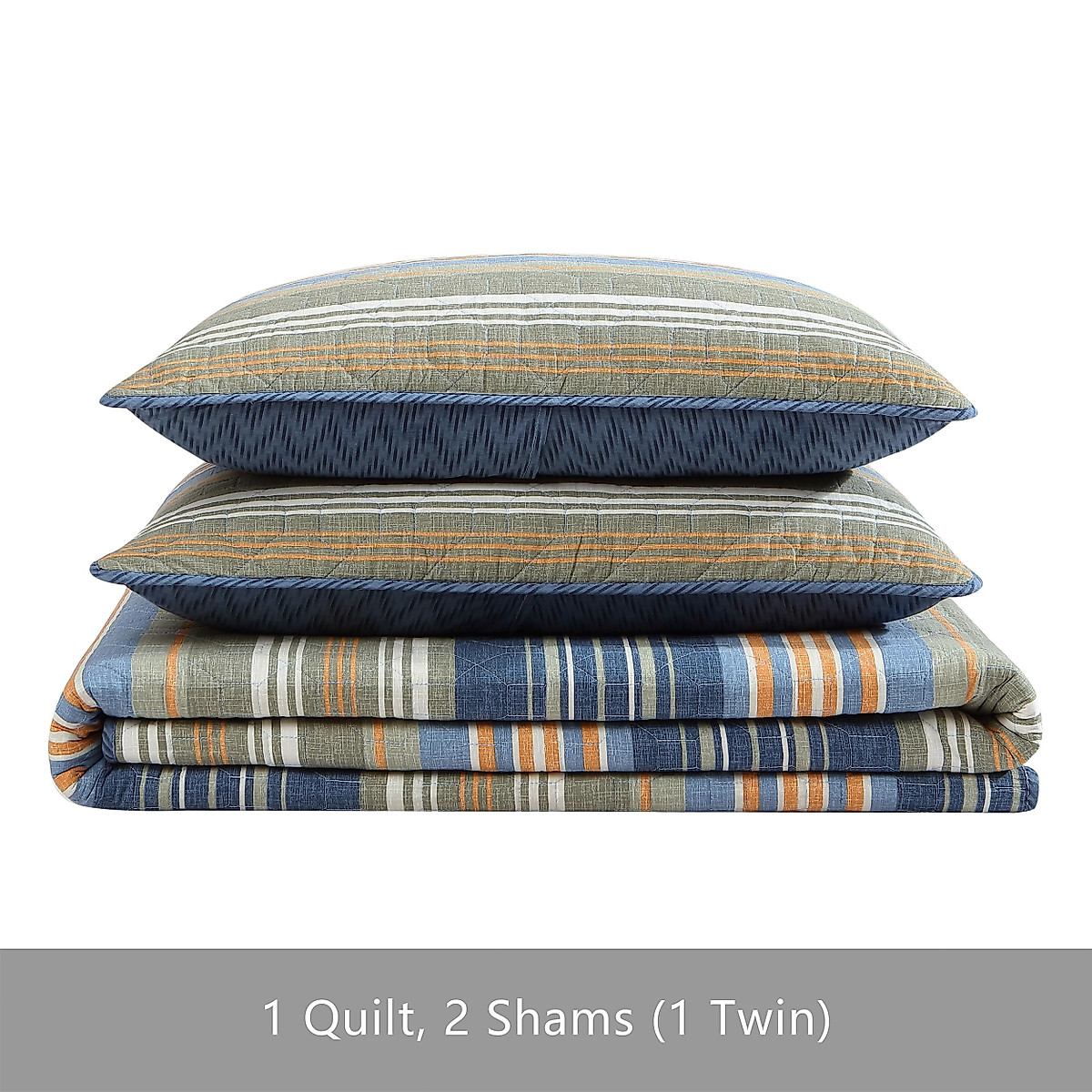 Eddie Bauer - Queen Quilt Set, Reversible Cotton Bedding with Matching Shams, Home Decor for All Seasons (Yakima Green, Queen)