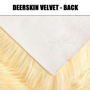 ZuTKekon Faux Fur Sheepskin Square Chair Cover Seat Cushion Pad, Luxurious Wool Area Rugs Fluffy Floor Mat for Living Sofa, Photographing Background Office Home Decor Carpet (White Grey,1.1 x 1.1Ft)