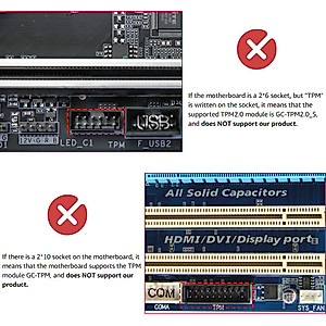 NewHail TPM2.0 Module TPM SPI 12Pin Module with infineon SLB 9670 for Gigabyte Motherboard