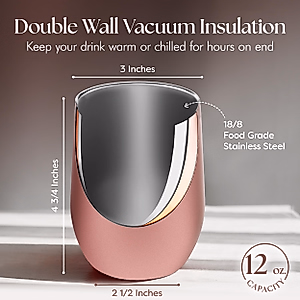 shop4ever A Wise Woman Once Said I'm Outta Here and Lived Happily Ever After Engraved Insulated Stainless Steel Wine Tumbler with Lid 12 oz. (Rose Gold)