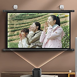 LISSY 60"/72" Projector Screen Manual Pull Down Projection Screen HD Wall-Mounted Movie Screen Home Theater Projector Screen Wrinkle-Free (Size : 60inch-4:3)