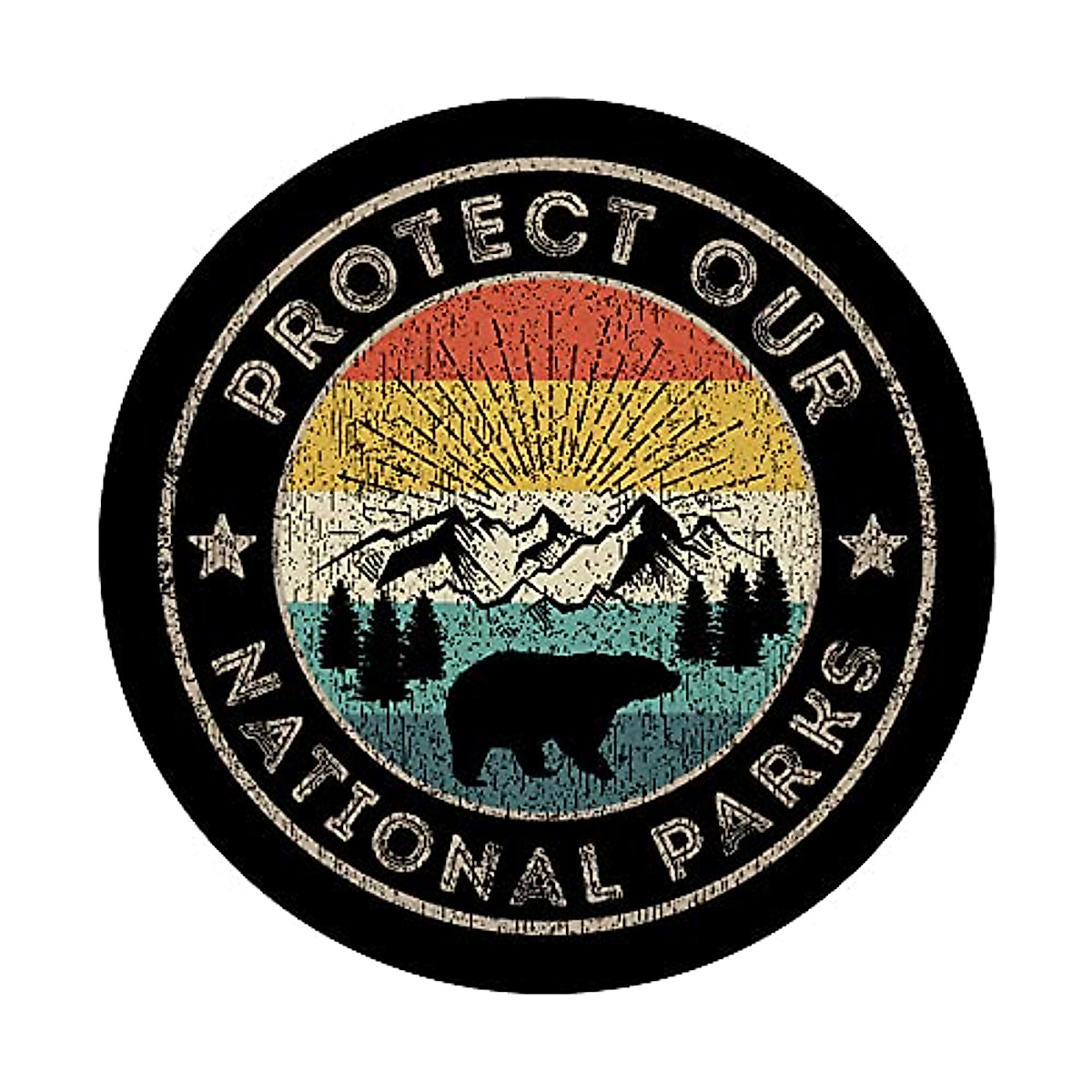 Protect Our National Parks Retro Hiking PopSockets Swappable PopGrip