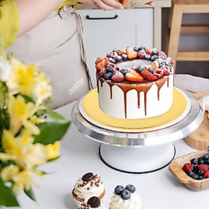 Gold Cake Board Cake Boards Drum 8 Inch Round Thick Cake Drums Cake Decorating Supplies for Multi Tiered Birthday Wedding Party Cakes Cake Drum