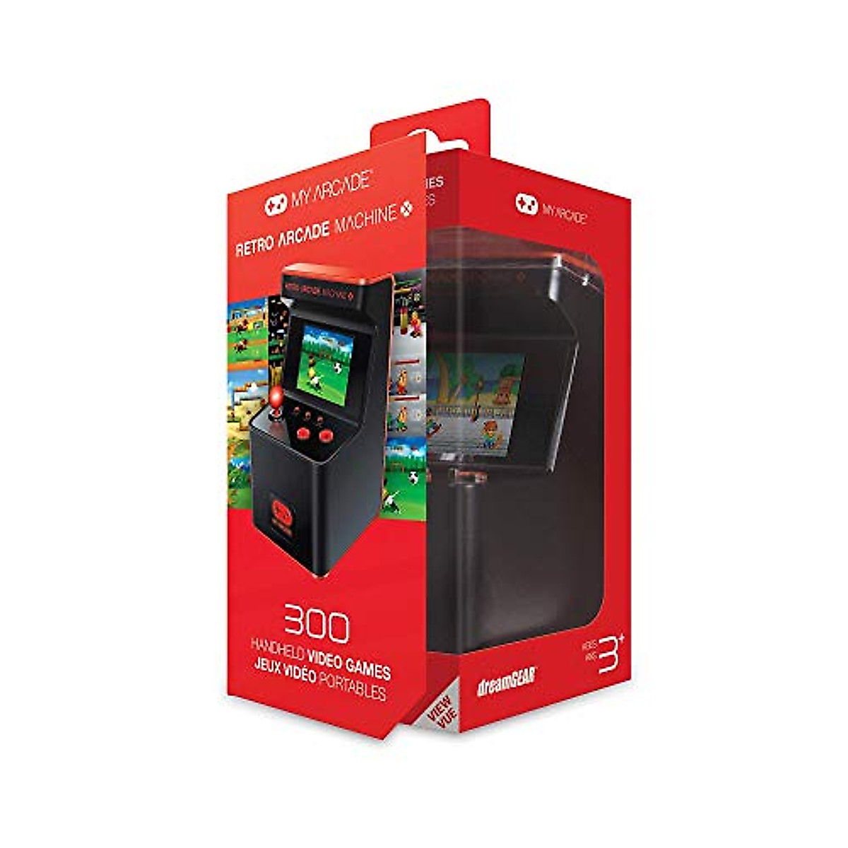 My Arcade Retro Arcade Machine X Playable Mini Arcade: 300 Retro Style Games Built In, 5.75 Inch Tall, AA Battery Powered, 2.5 Inch Color Display, Illuminated Buttons, Speaker, Volume Control