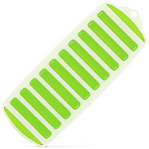 Meadow Lane Ice Stick/Cube Tray, Green 1-Tray (1-Pack, Green), Narrow and Long for Sports Bottles