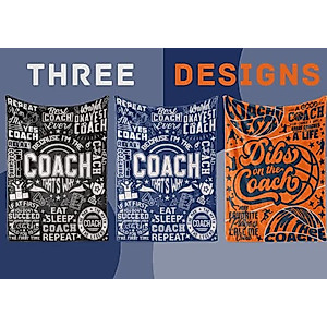 InnoBeta Coach Gifts for Men, Coach Flannel Blankets 50"x 65", Gift for Basketball Coach, Soccer Coach, Football Coach, Baseball Coach - Black - Because I'm The Coach That's WHY