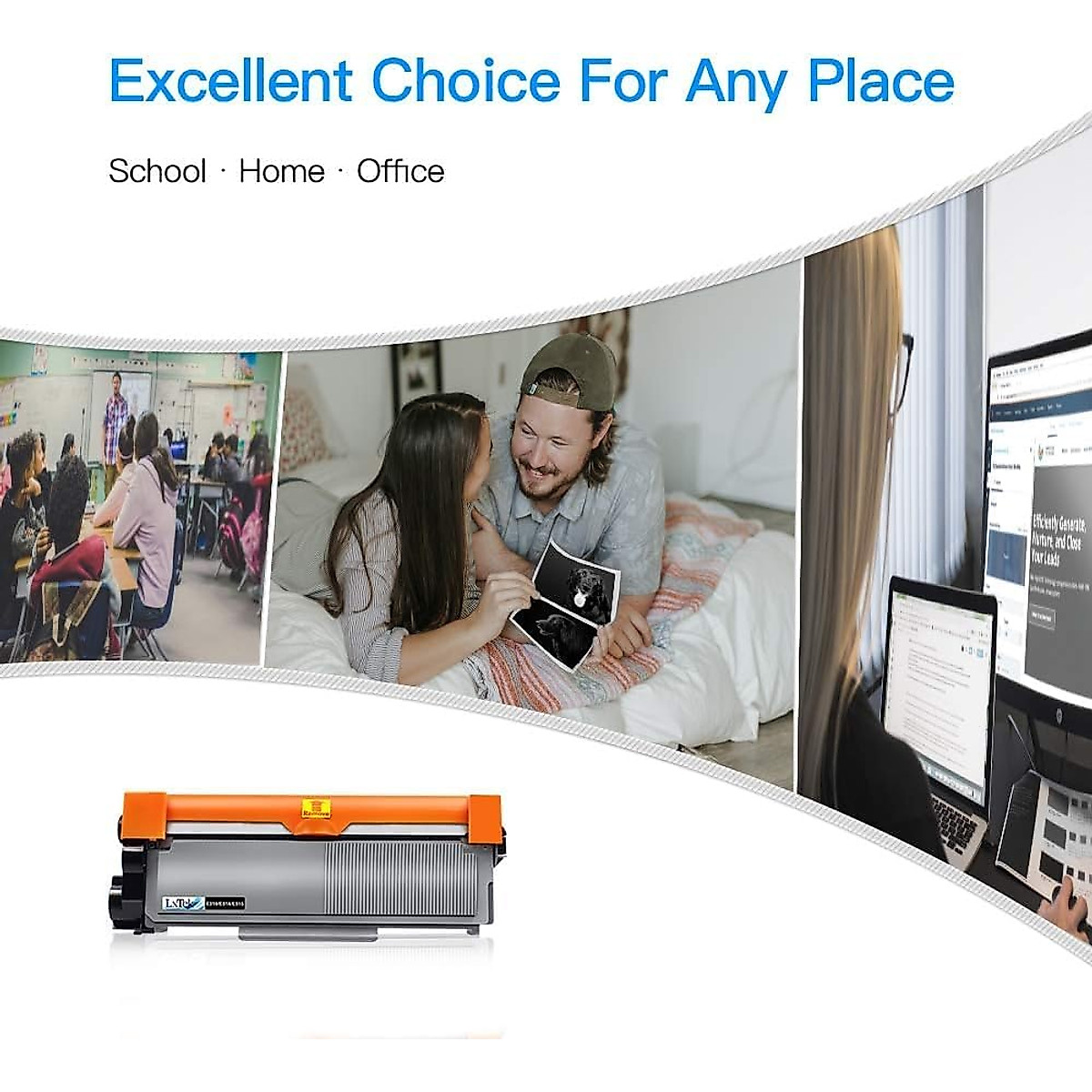 LxTek Compatible Toner Cartridge Replacement for Dell E310dw P7RMX PVTHG 593-BBKD E310 E514 E515 to use with E310dw, E515dw, E514dw, E515dn Printer, High Yield (Black, 4-Pack)