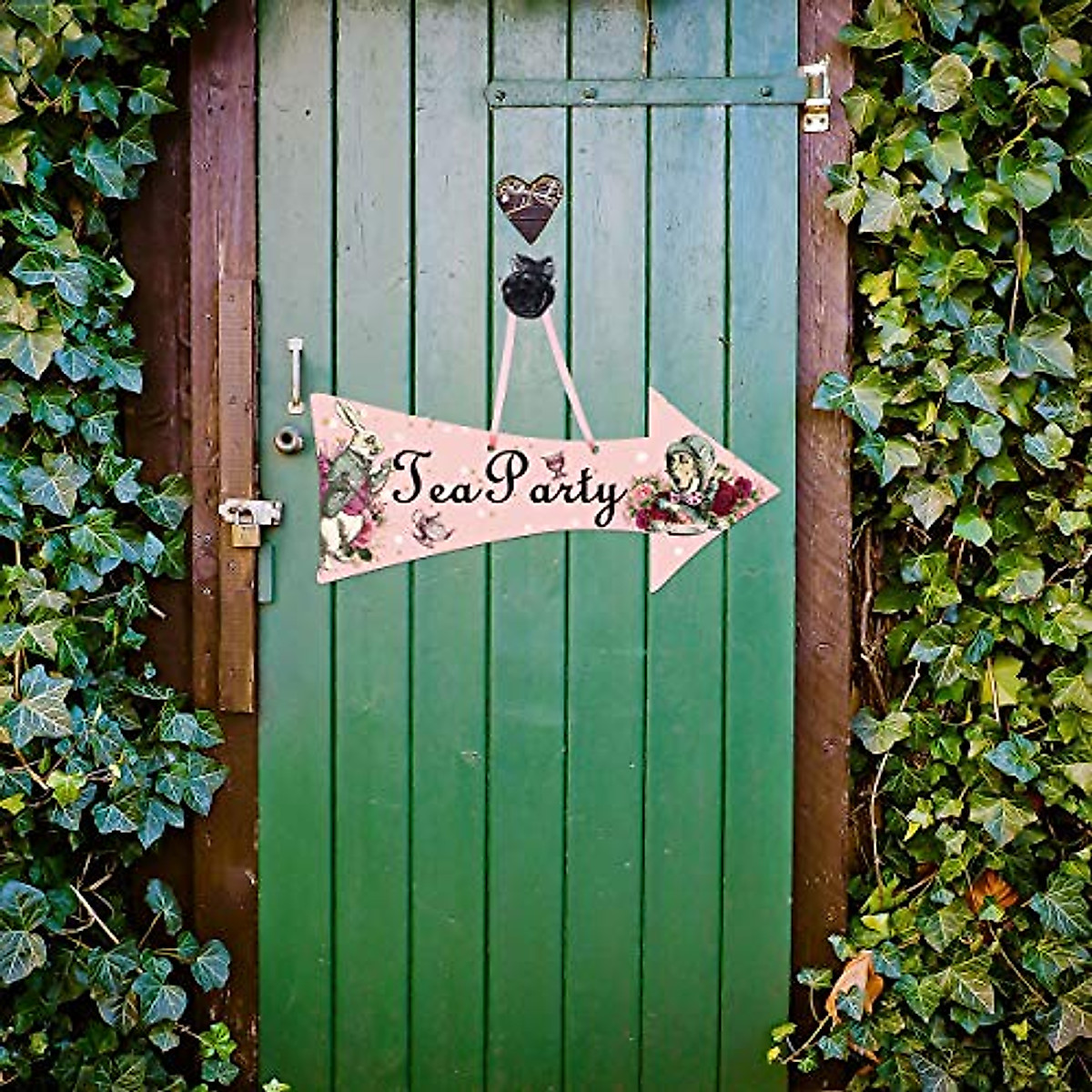 Truly Alice Arrow Hanging Signs Cutouts for Tea Party Decoration 10 Pcs