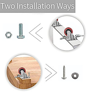 Caster Wheels 3 inch Set of 4, with Safety Dual Locking Bearing Casters, and Polyurethane Foam No Noise Wheels, Heavy Duty - 250 Lbs Per Casters(Bonus of 2 Hardware Kits)