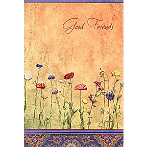 Glittery Wild Flowers Good Friends Birthday Card