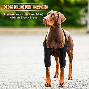 Furtent Dog Elbow Protector for Pet Elbow Dysplasia, Shoulder Dislocation - Offers Elbow Support, Dog Recovery Suit Taper Collar Alternative, Helps Wound Healing, Prevents Licking and Biting, XXL