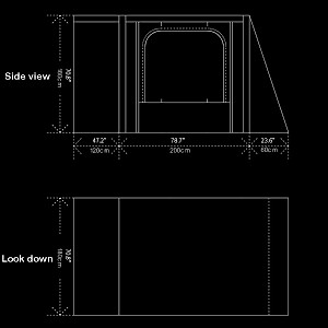 Inflatable SUV Tent Wild Camping Tail Tent Car Fishing Roof Outdoor Ventilated Independent Waterproof Pad