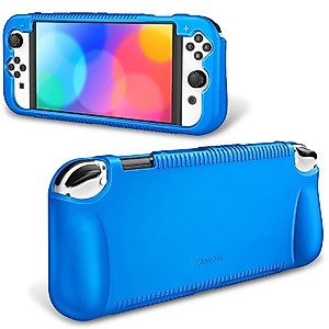 Fintie Case Soft Silicone Protective Cover, [Anti-Slip] Shockproof Case w/Ergonomic Grip, Grip Case for Console 7.0" (Blue)