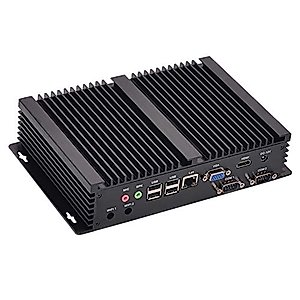 HUNSN Fanless Industrial PC, Mini Computer, Intel Celeron 2955U 2957U, Windows 11 or Linux Ubuntu, IM03, AC WiFi, BT4.0, VGA, HDMI, LAN, 2 x COM RS232, 6 x USB2.0, 8G RAM, 128G SSD