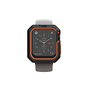 URBAN ARMOR GEAR UAG Compatible Apple Watch Case, 40mm, iWatch Series 6/5/4/SE 2/SE, Civilian Rugged Protective TPU Bumper Case, Black/Orange
