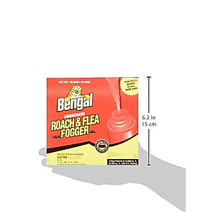 Bengal Chemical 55201 Roach and Flea Indoor Fogger, 3-2.7 oz. Cans