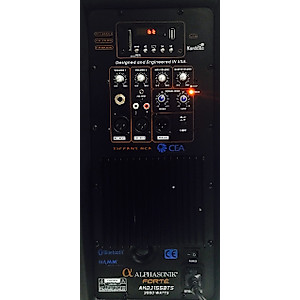 Alphasonik 15" Powered 2800W PRO DJ Amplified Loud Speaker Bluetooth USB SD Card AUX MP3 FM Radio PA System LED Ring Karaoke Mic Main Monitor, Band Church, Party, Guitar Amp, Home, BBQ w/Tripod Stand