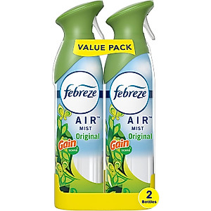 Febreze Odor-Fighting Air Freshener, with Gain Scent, Original Scent, Pack of 2, 8.8 fl oz each