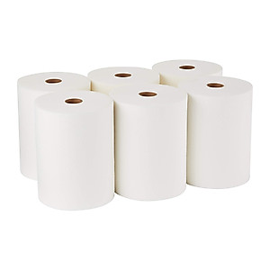 Georgia-Pacific Brawny Professional A300 Disposable Shop Towel Roll Refill 29516, White, 220 Linear Feet per Roll, 6 Rolls per Case