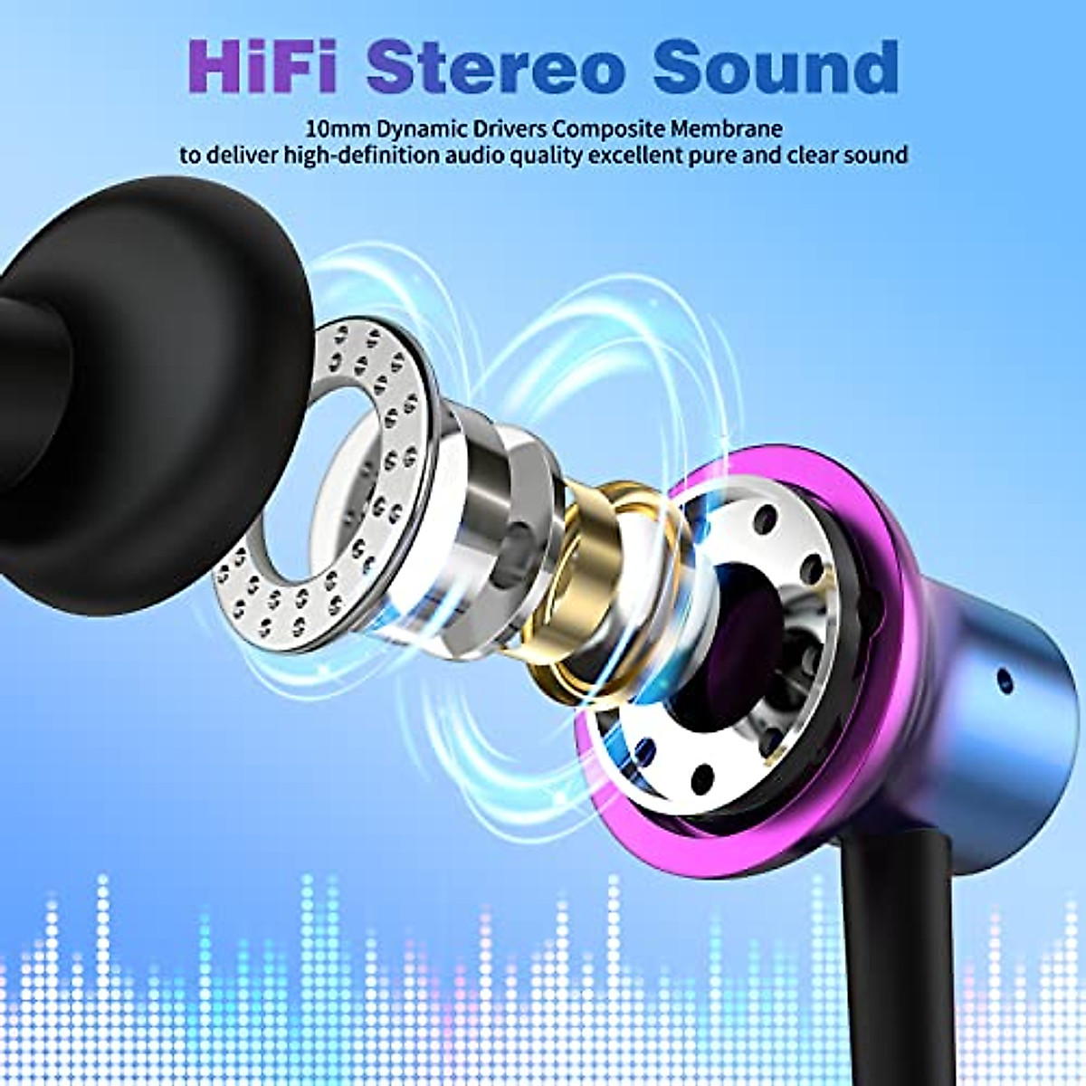 COOYA USB C Headphone Type C Wired Earbuds for iPad Pro Mini 6 Magnetic Noise Isolation in-Ear Headsets with Microphone for Samsung Galaxy S23 S22 Ultra S21 S20 Flip Fold 4 A53 Pixel 7 6 Oneplus 10 9