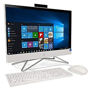 HP All-in-One Desktop Computer 21.5 FHD Screen, Intel Celeron G5900T, 4GB DDR4 RAM, 256GB SSD, DVD-Writer, AC WiFi, HDMI, Bluetooth, White, Windows 10 Home(Renewed)