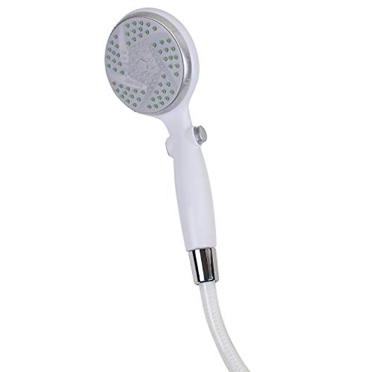 Carex Handheld Shower Head with Extra Long 84" Flexible Hose and Convenient Pause Function - Watersense Certified Handheld Shower Head with Hose with Oversized Spray Head - White