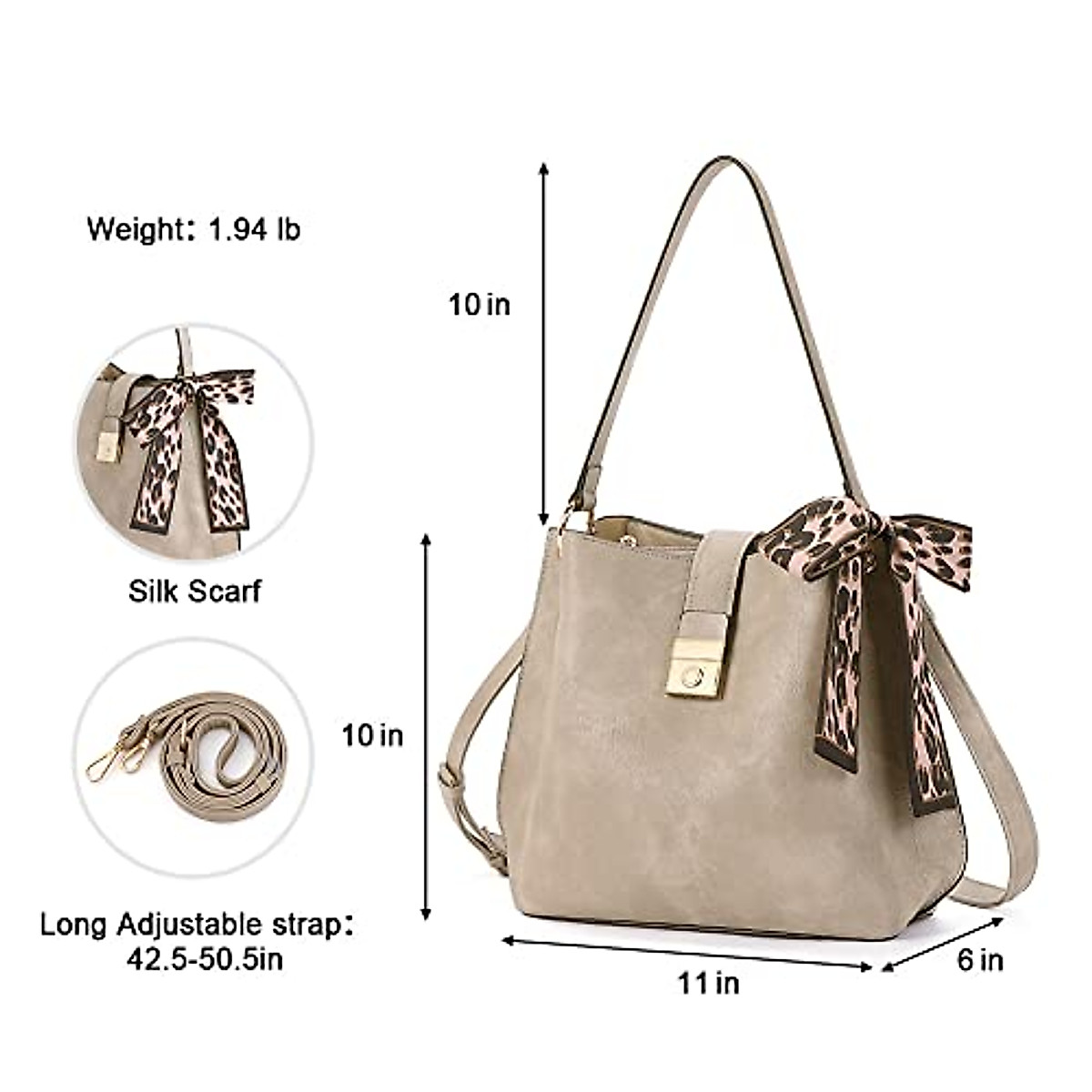 CLUCI Vegan Leather Women's Crossbody Handbags Fashion Shoulder Bag Purses For Women with Adjustable Strap